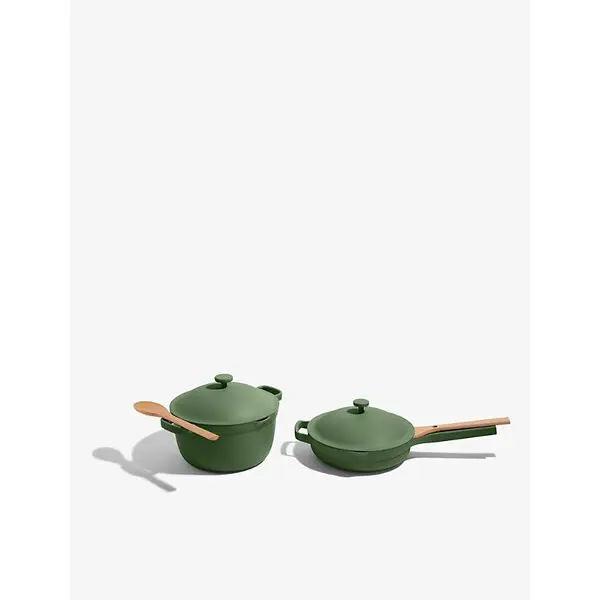 OUR PLACE Home Cook Duo Ceramic Pot And Pan Two-piece Set Worth £270 - Sage