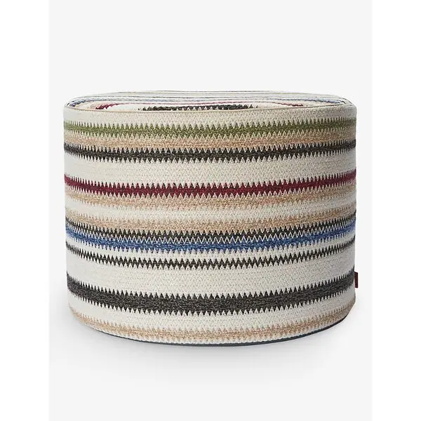 Missoni Blurred Zigzag Woven-blend Pouf 40cm X 30cm - Beige Multi