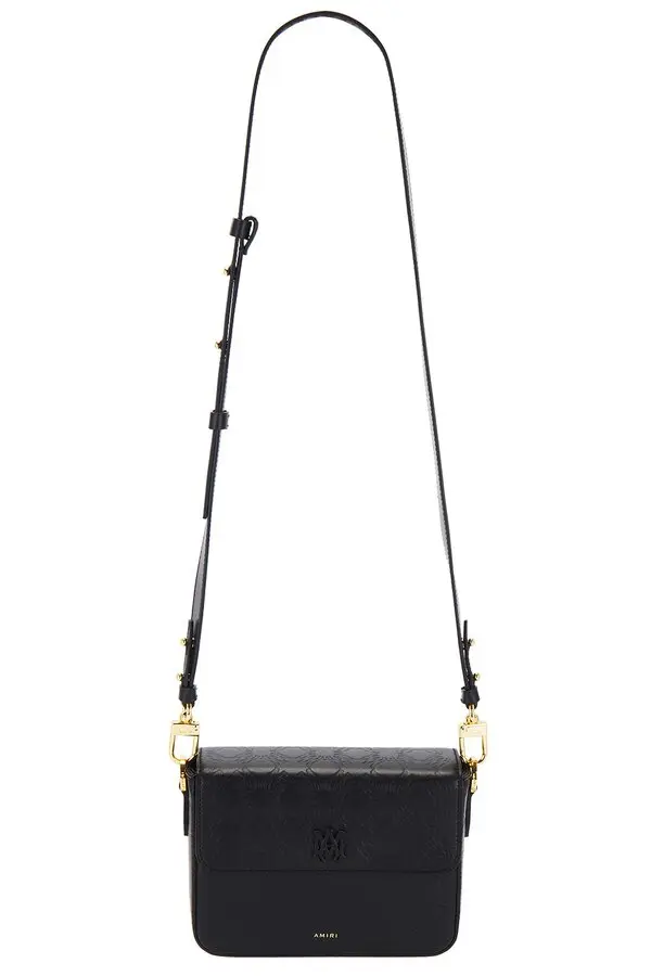 Amiri Ma Quad Leather Crossbody In Black - 30% Off | Editorialist