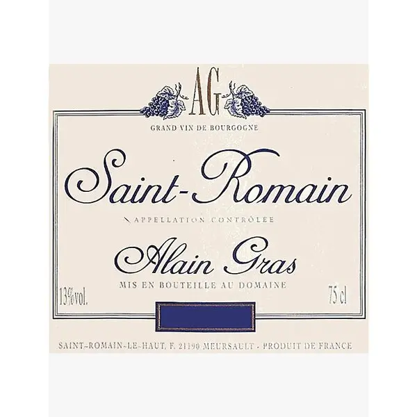 BURGUNDY Saint-romain Rouge Red Wine 2015