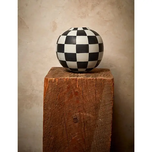 L'Objet Damier Ceramic Vase 30cm