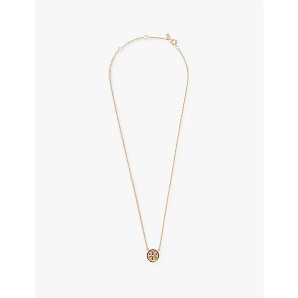 Tory Burch Miller Yellow Gold-plated Pendant Necklace - Tory Gold / Crystal