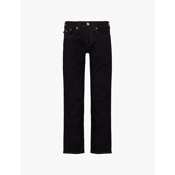 True Religion Ricky Flap Straight-leg Stretch-denim Jeans - Black