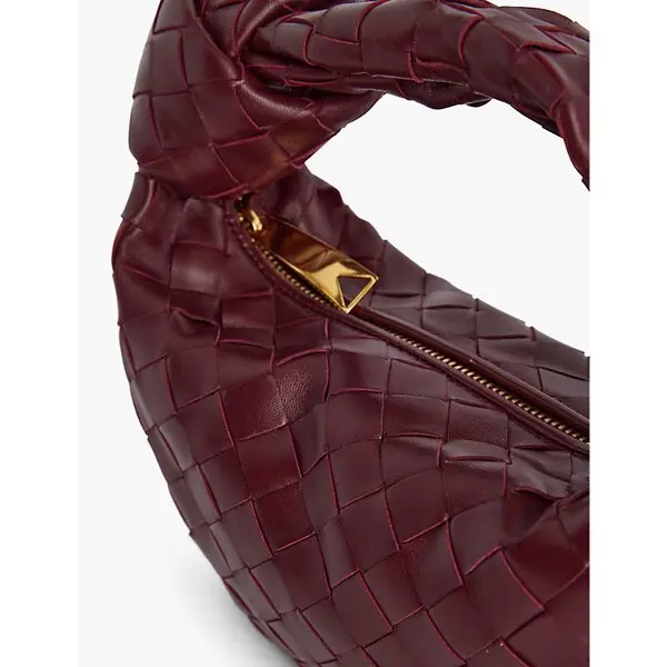 Bottega Veneta Mini Jodie Leather Hobo Bag - Barolo-gold