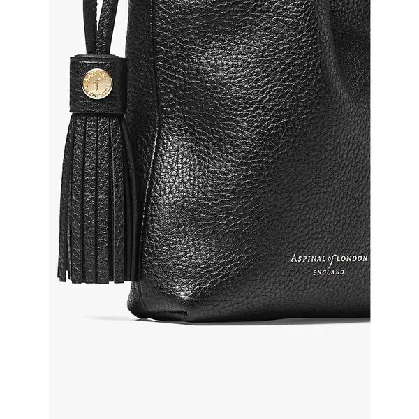 ASPINAL OF LONDON Soho Crossbody Leather Pouch - Black
