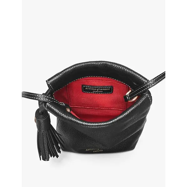 ASPINAL OF LONDON Soho Crossbody Leather Pouch - Black