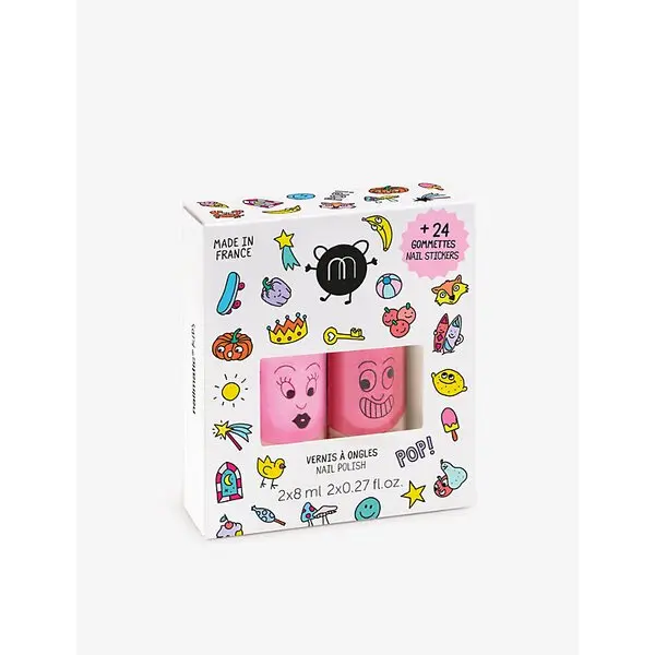 NAILMATIC Pop Nail Polish And Stickers Set - Pink