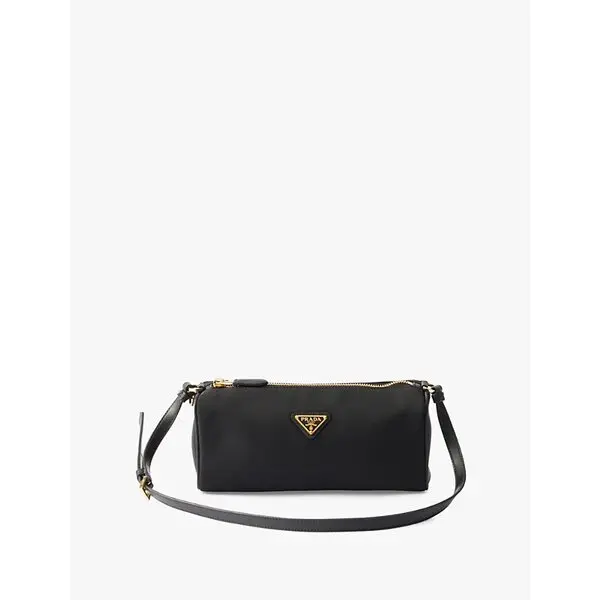Prada Triangle Nylon Pouch - Black