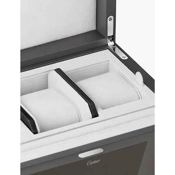 Cartier Santos De Lacquered-wood Watch And Cufflink Box