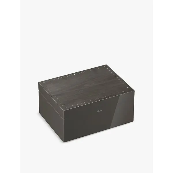 Cartier Santos De Lacquered-wood Watch And Cufflink Box