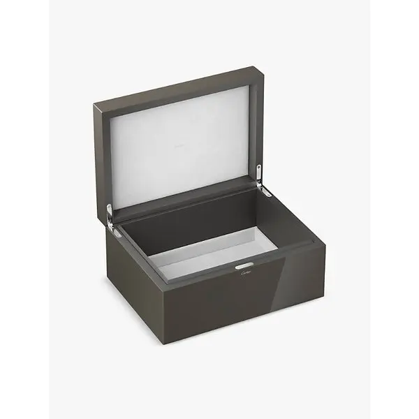 Cartier Santos De Lacquered-wood Watch And Cufflink Box