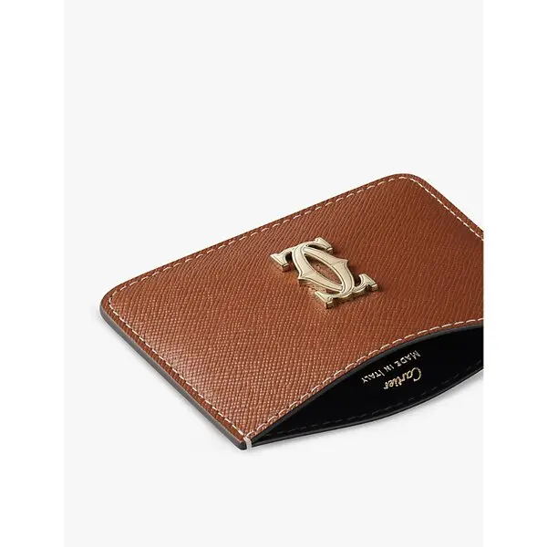 Cartier C De Leather Cardholder - Caramel