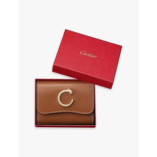 Cartier Panthère De Mini Leather Wallet - Caramel