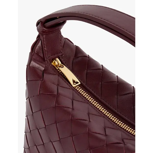 Bottega Veneta Wallace Leather Top-handle Bag - Barolo-gold