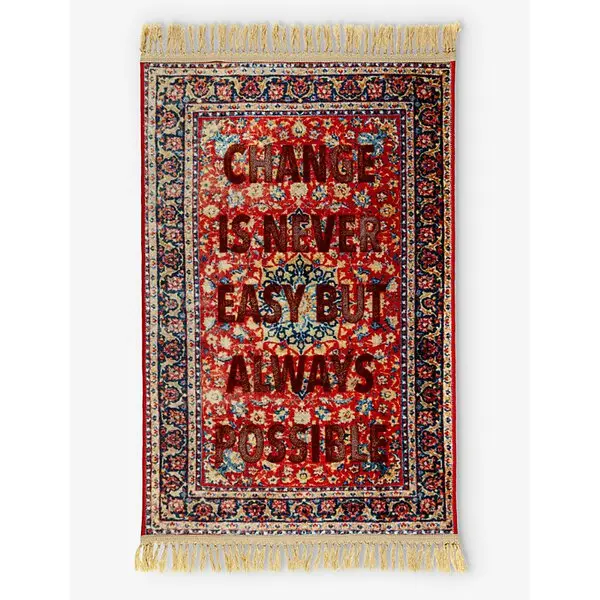 SELETTI Loredana Longo Change Is Possible Woven Rug 120cm X 80cm - One-color