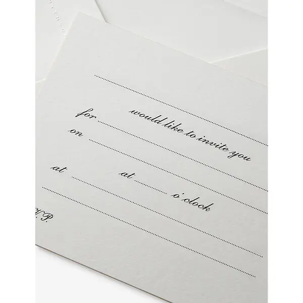 Smythson Would Like To Invite You Invitation Cards Pack Of 20