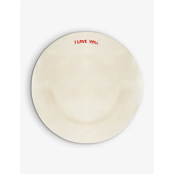 ANNA + NINA I Love You Ceramic Breakfast Plate 22cm - White