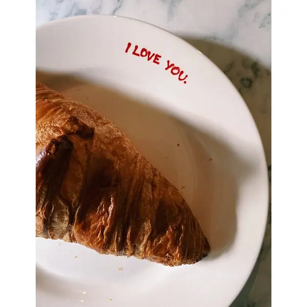 ANNA + NINA I Love You Ceramic Breakfast Plate 22cm