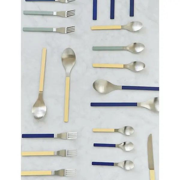 HAY Mvs Square-handle Stainless-steel Cutlery Set - Dark Blue