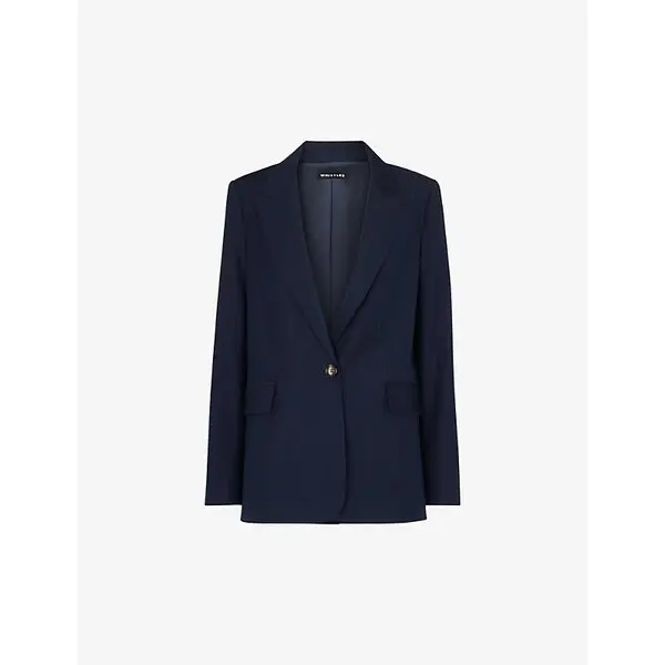 Whistles Single-breasted Pinstripe Stretch-woven Blazer