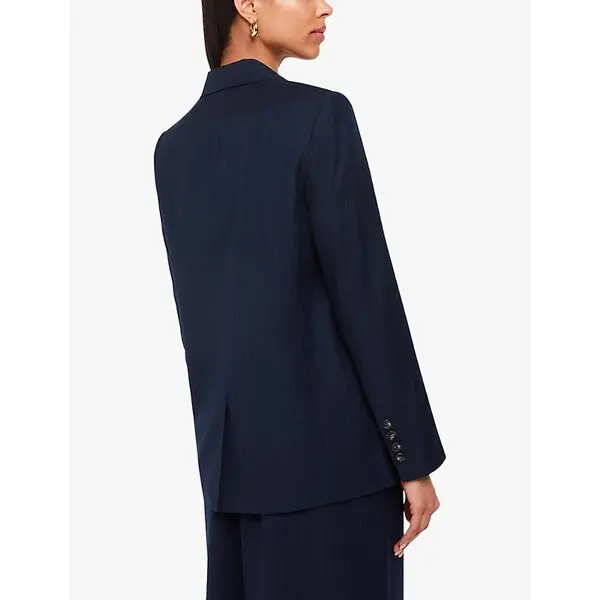 Whistles Single-breasted Pinstripe Stretch-woven Blazer