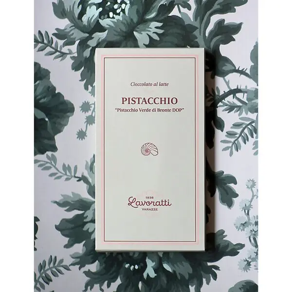 LAVORATTI 1938 Milk Chocolate And Pistachio Bar 80g