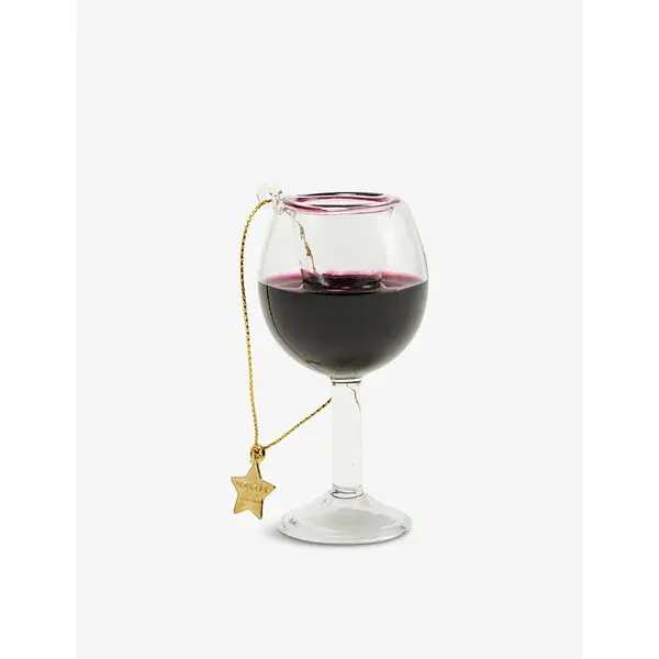 SELFRIDGES EDIT Wine Glass Christmas Decoration 7cm