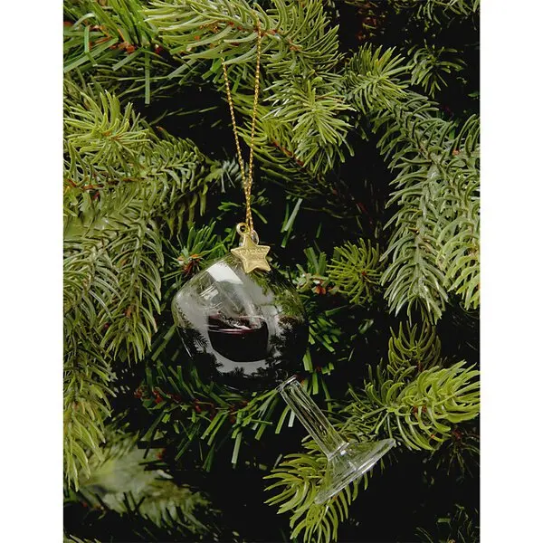 SELFRIDGES EDIT Wine Glass Christmas Decoration 7cm