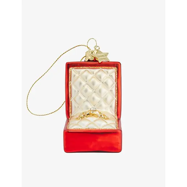 SELFRIDGES EDIT Vondels Glass Wedding Ring Box Christmas Decoration - One-color