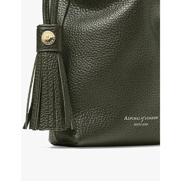 ASPINAL OF LONDON Soho Leather Pouch Crossbody Bag - Green