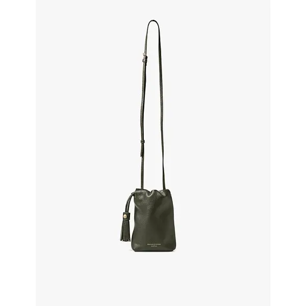ASPINAL OF LONDON Soho Leather Pouch Crossbody Bag - Green