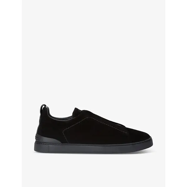 Zegna Triple Stitch Suede Low-top Trainers