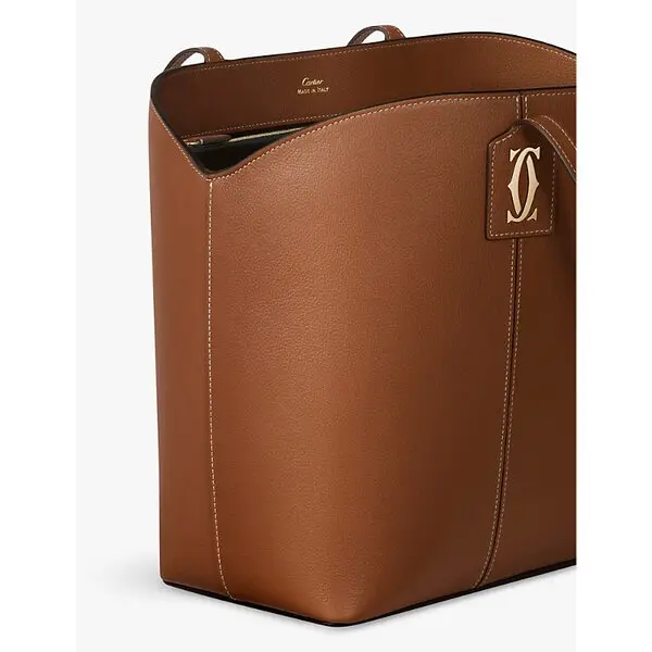 Cartier C De Leather Tote Bag