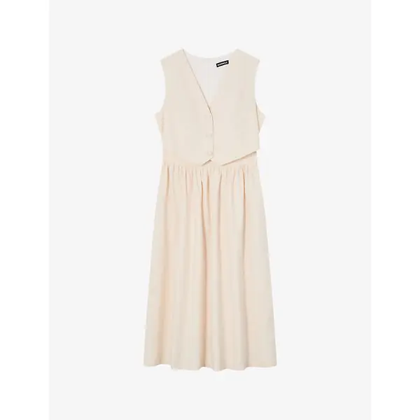 Lk Bennett Pernille Waistcoat Top Sleeveless Dress In Cre-Ecru - 63% Off |  Editorialist