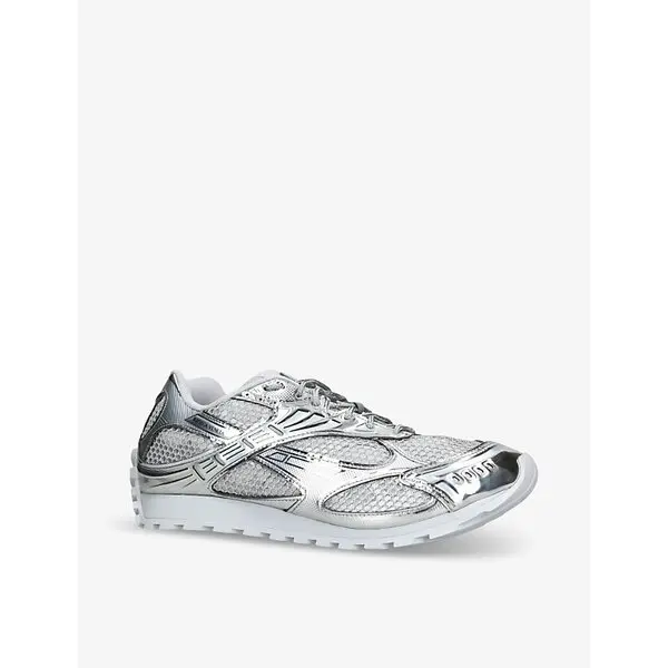 Bottega Veneta Orbit Metallic-panel Net-covered Low-top Trainers