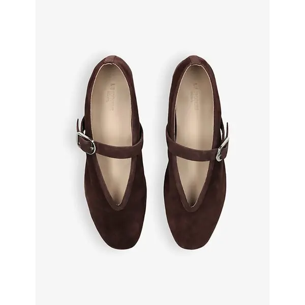 Le Monde Beryl Stella Pointed-vamp Suede Flats - Dark Brown