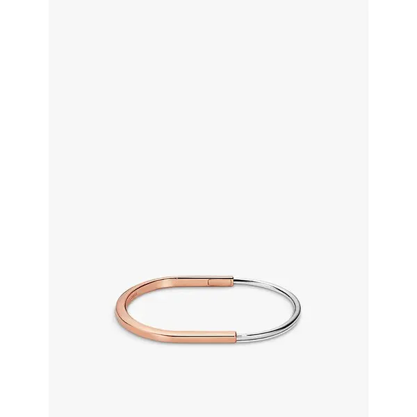 Tiffany & Co. Lock Bangle - White And Rose Gold
