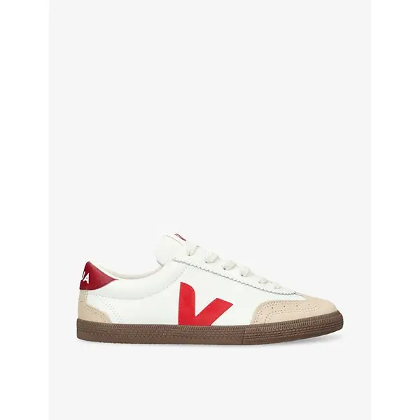 VEJA Logo-embroidered Canvas Low-top Trainers - Red