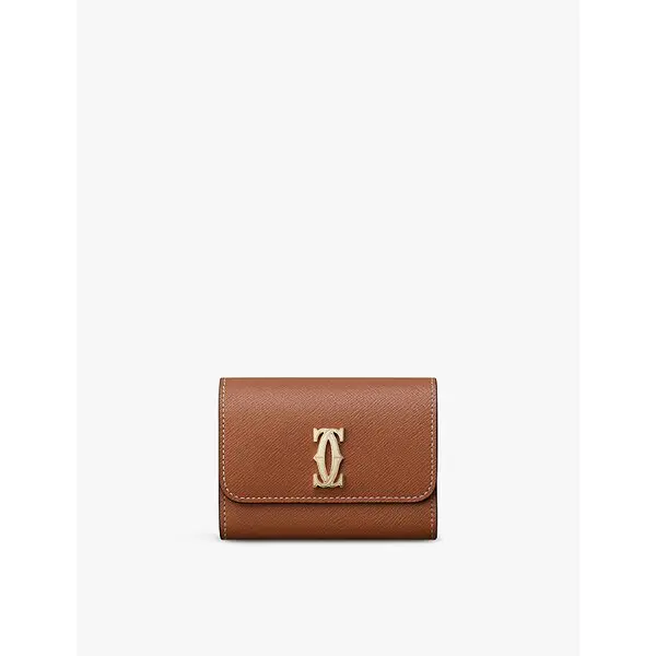 CARTIER C De Mini Leather Wallet - Caramel