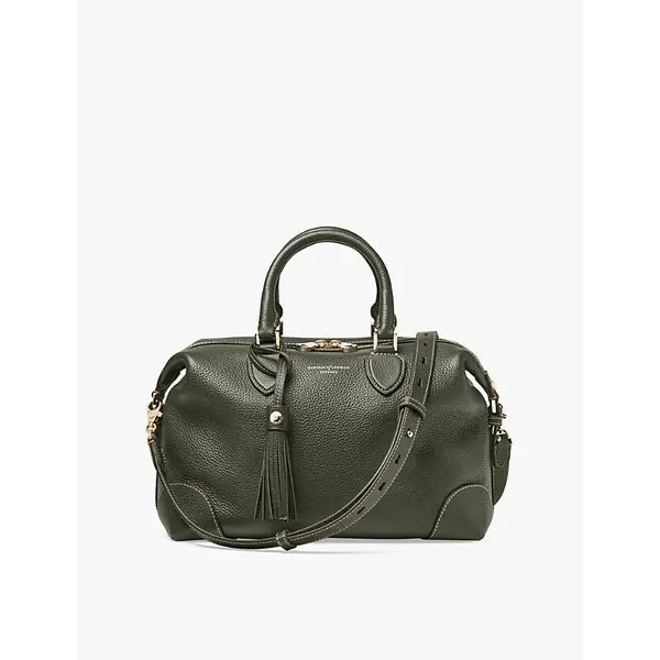 ASPINAL OF LONDON Hudson Leather Bowling Bag - Green