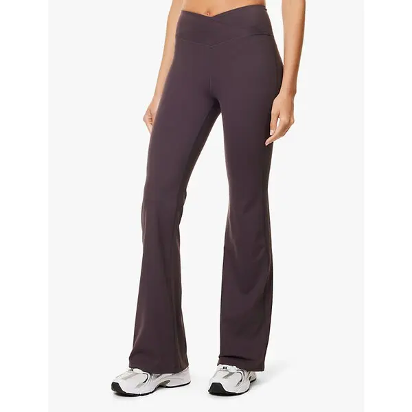 TALA Dayflex Slim-fit Flared-leg Stretch Recycled-nylon Leggings - Cool Espresso