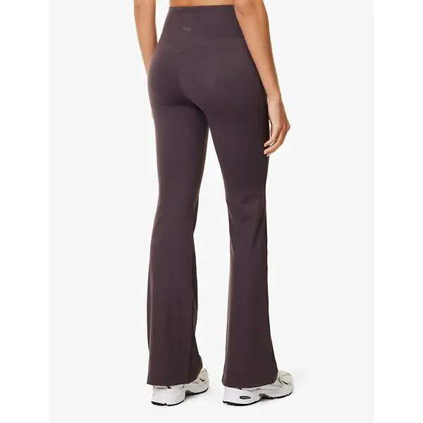 TALA Dayflex Slim-fit Flared-leg Stretch Recycled-nylon Leggings - Cool Espresso