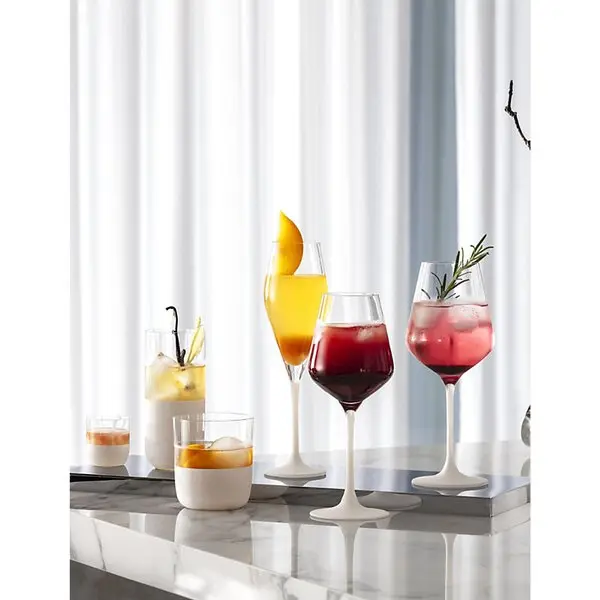 VILLEROY & BOCH Manufacture Rock Blanc Crystal Champagne Flute Set Of Four - One-color