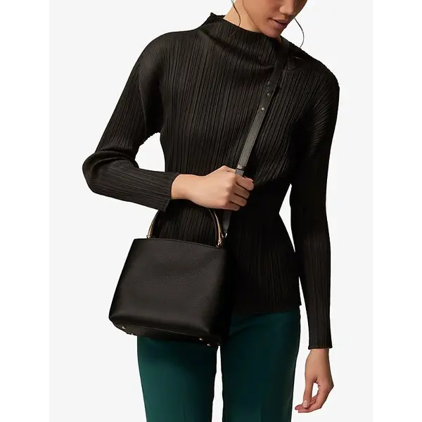Cartier Panthère De Leather Top-handle Bag - Black