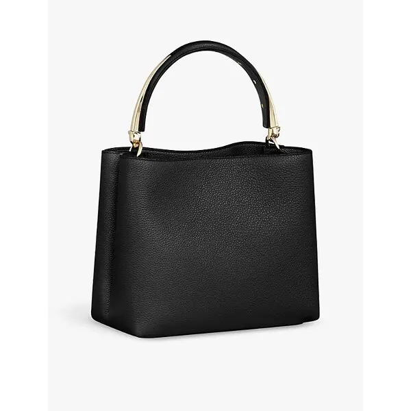Cartier Panthère De Leather Top-handle Bag - Black