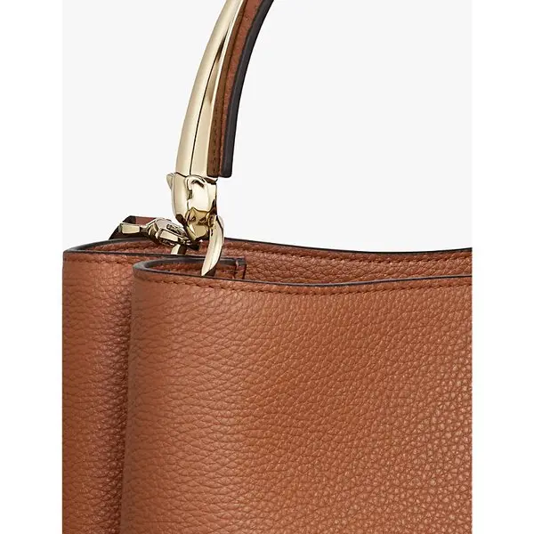 Cartier Panthère De Leather Top-handle Bag - Caramel