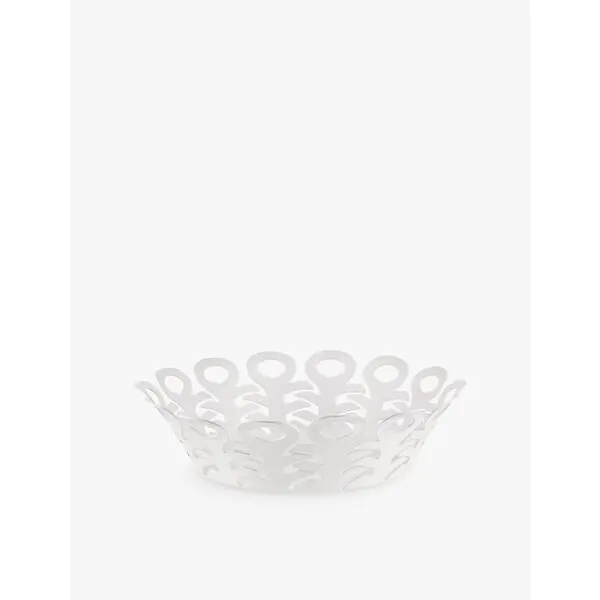 ALESSI Vimini Small Steel Basket 22cm - White