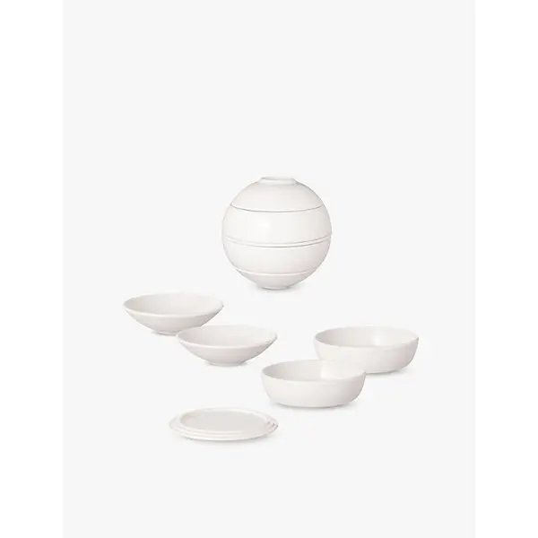 VILLEROY & BOCH Iconic La Petite Boule Stackable Five-piece Porcelain Set