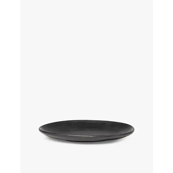 FERM LIVING Flow Small Porcelain Plate 15cm - Black