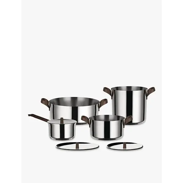 ALESSI Edo 4-piece Stainless-steel Cookware Set - Silver